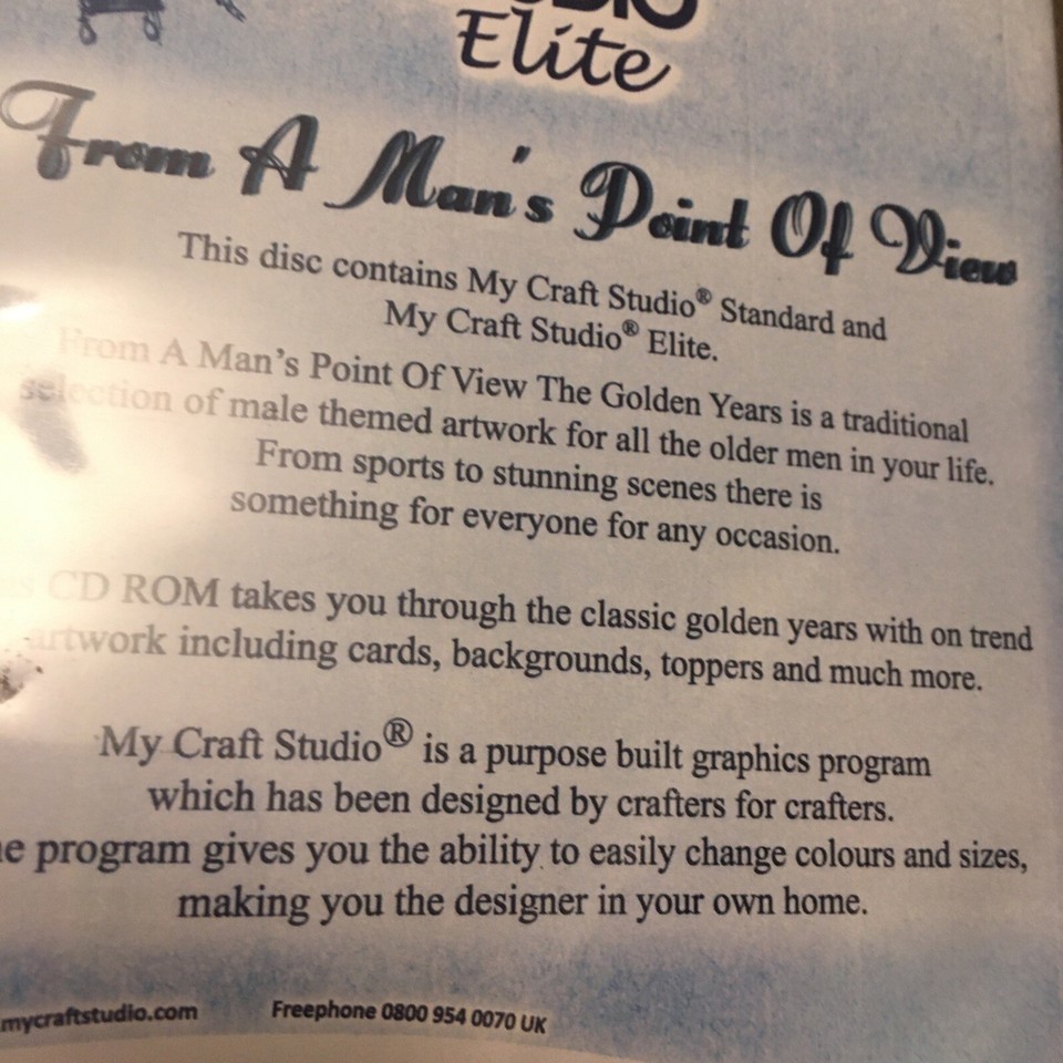 My Craft Studio Elite From a Man's Point of View The Golden Years pc cd ...