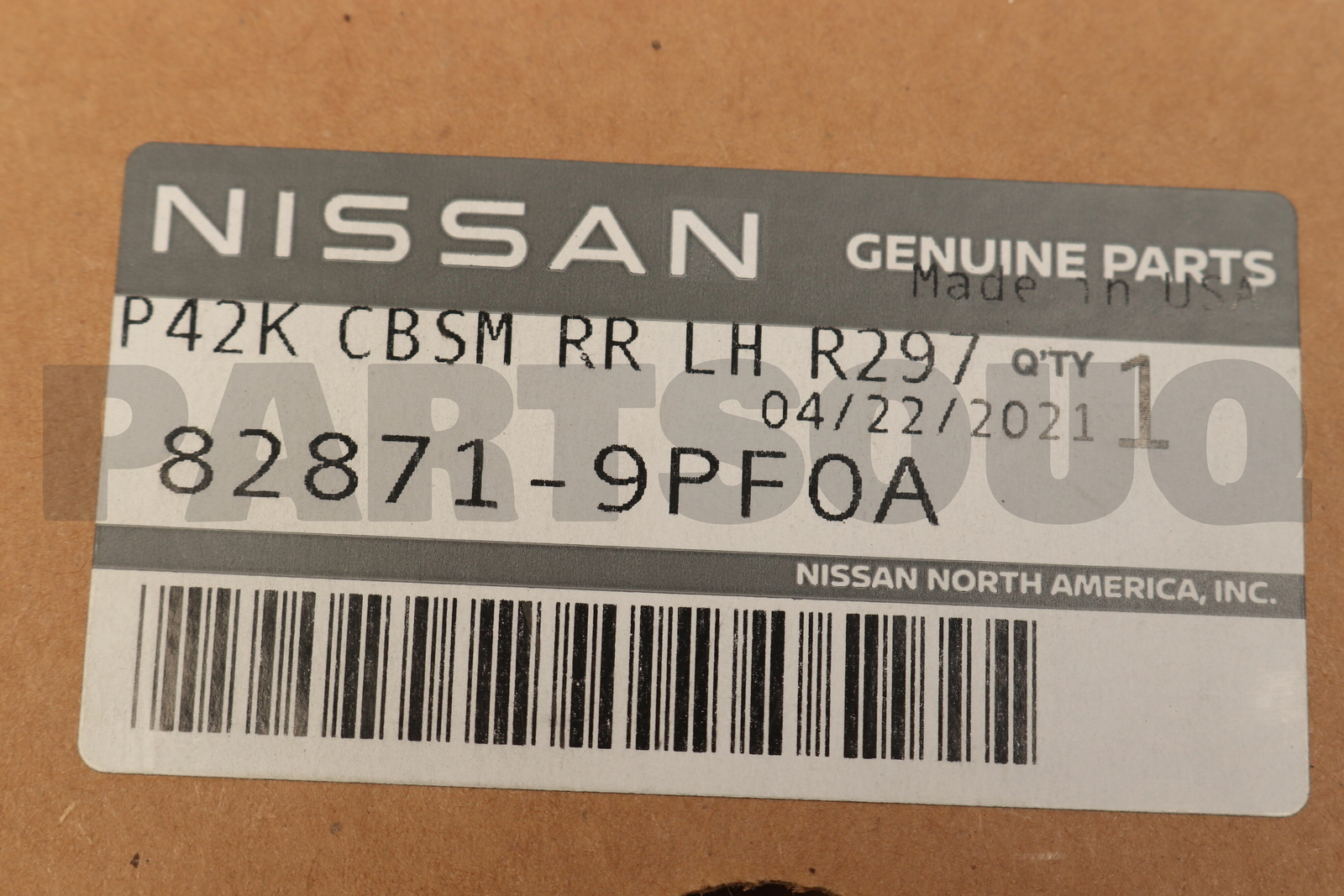 828719PF0A Genuine Nissan MOULDING-REAR DOOR,LH 82871-9PF0A | eBay