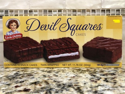 Little Debbie Devil Squares Cakes 10 ct 11.76 oz Chocolate Vanilla ...