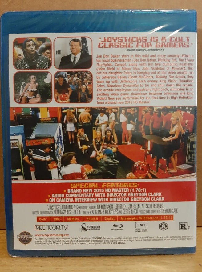 JOYSTICKS BLURAY 1983 SCORPION OOP 1000 Copies Greydon Clark Joe Don ...