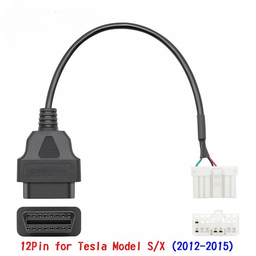 12 Pin Female Connector Tesla Model S/X OBD II Diagnostic Harness Wire ...