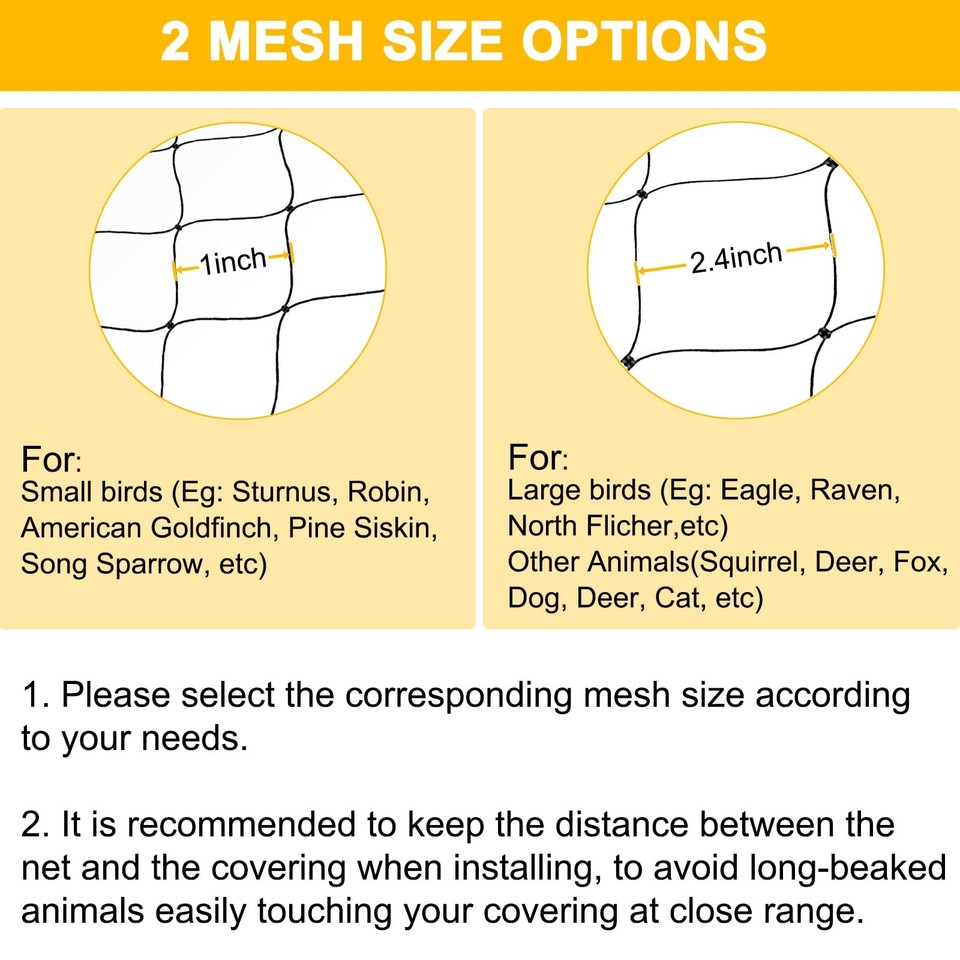 Bird Net 25'x50' with 1" Mesh Nylon Bird Netting for Garden, Poultry ...