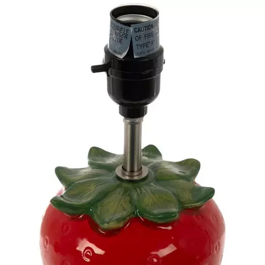 New Cottagecore Strawberry Shaped Table Electric Lamp 13 Inch Tall with ...