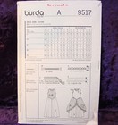 Burda 9517 Girl's Formal Long Dress Pattern size 2-8 Euro sz 92-128 NEW ...
