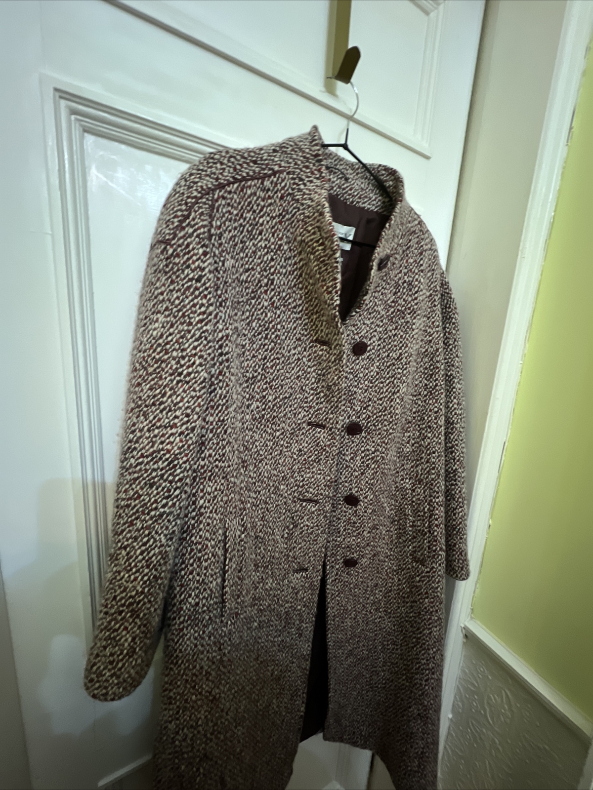VINTAGE TWEED COAT ENGLISH edwardian wool retro EASTEX 14 relaxed fit ...
