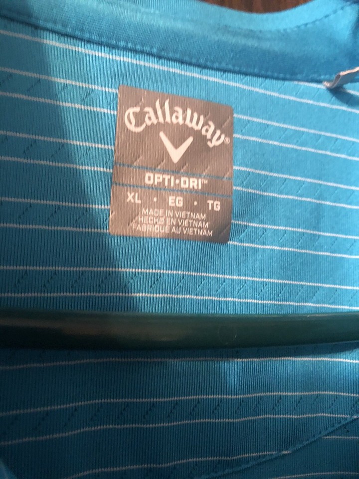 Callaway Golf Shirt XL Beautiful Blue With White Pin Stripes | eBay