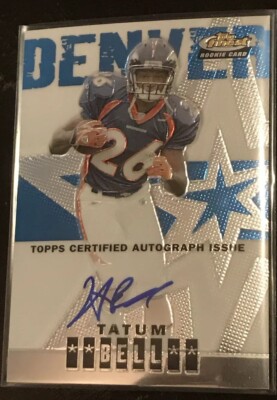 2004 TOPPS FINEST AUTOGRAPHS TATUM BELL ROOKIE ONCARD AUTO 673/999 ...