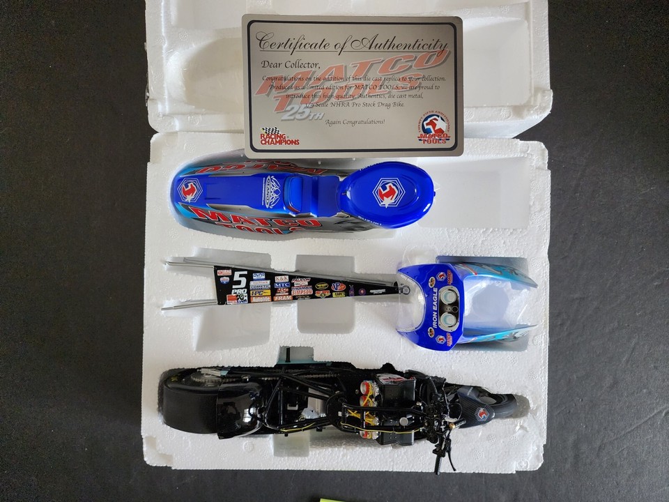 RACING CHAMPIONS CRAIG TREBLE PRO STOCK DRAG BIKE MATCO TOOLS 1/9 JC | eBay