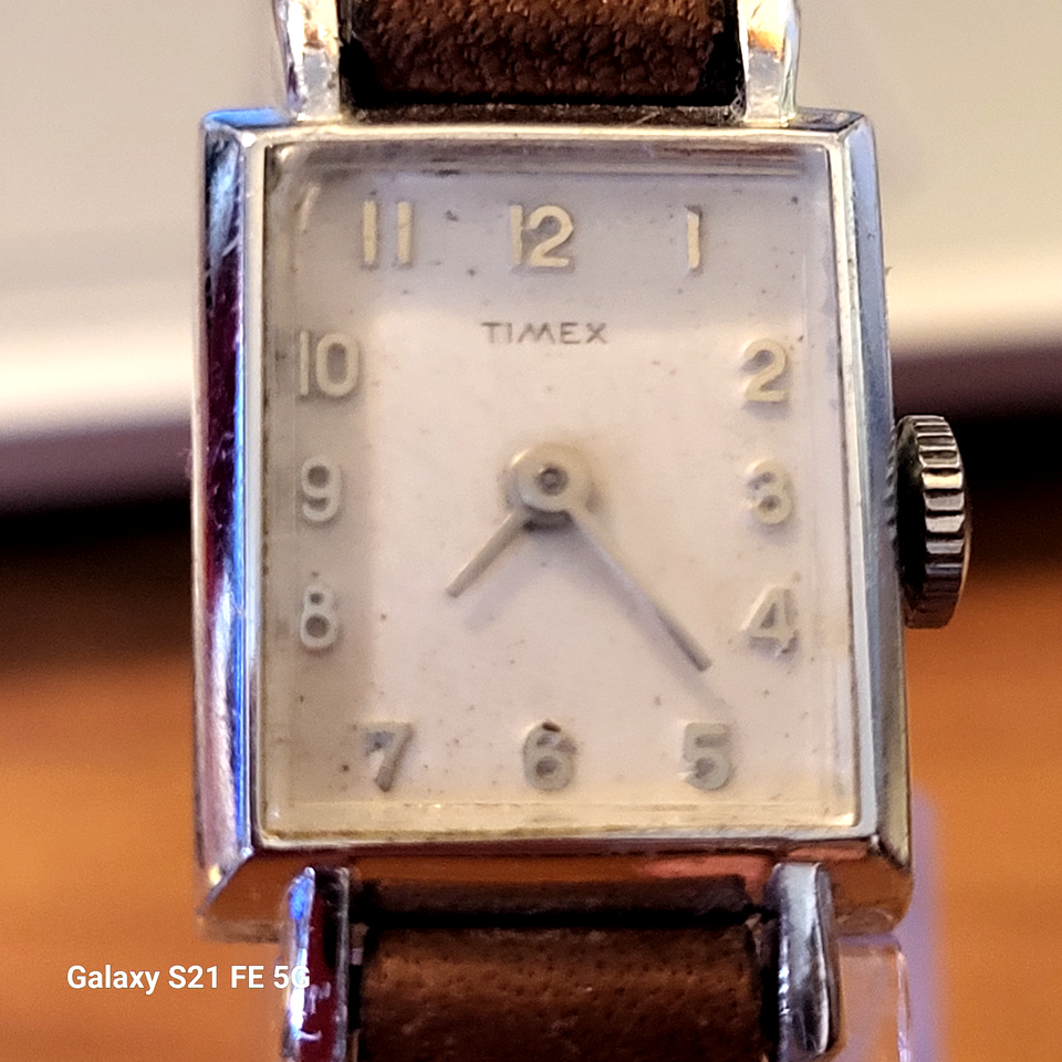 Vintage women's Timex "Tank" watch silver toned case | eBay