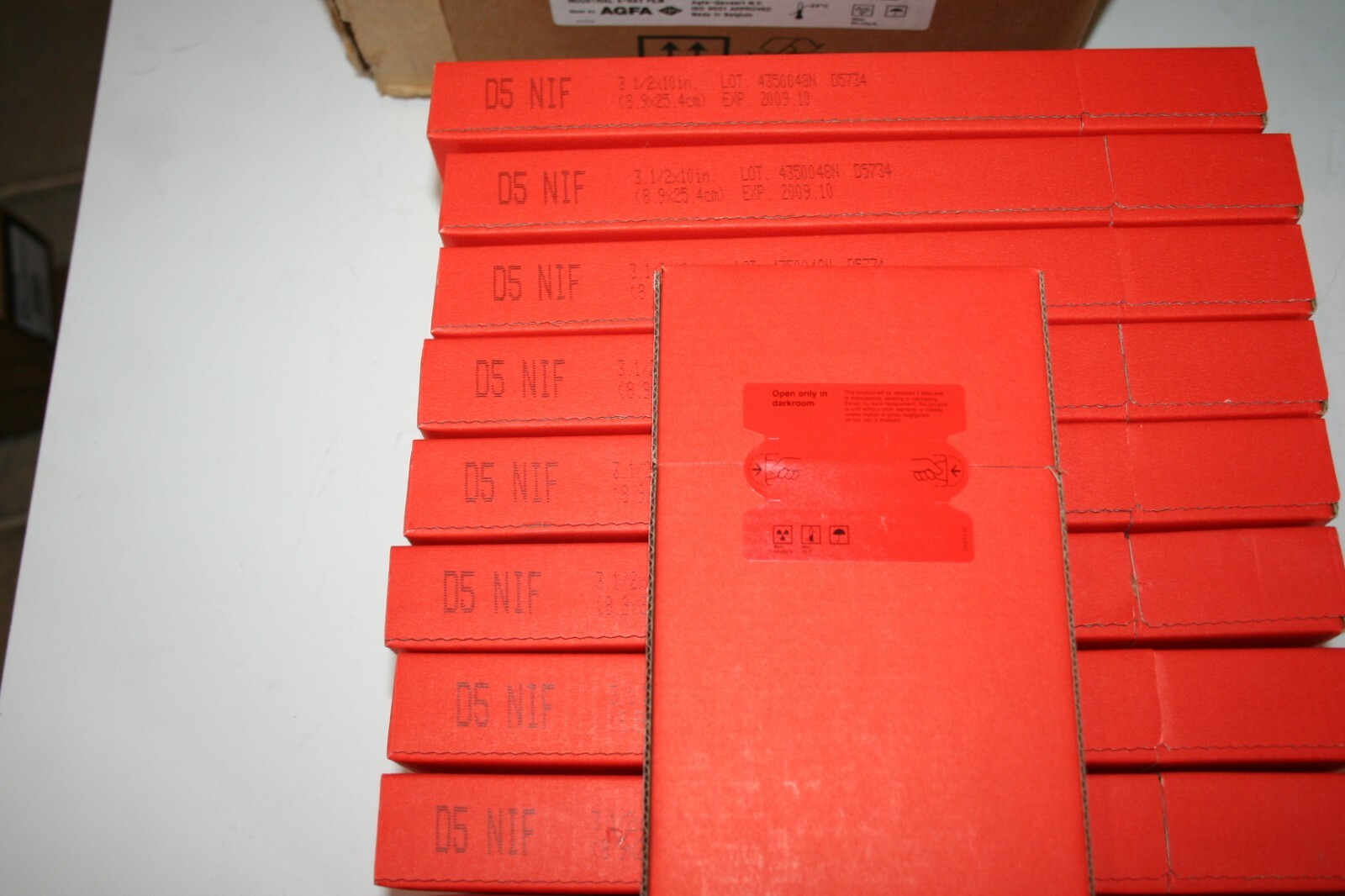 GE STRUCTURIX D5 AGFA 100 NIF Industrial X-ray Film 11.4 X 25.4cm 4 ...