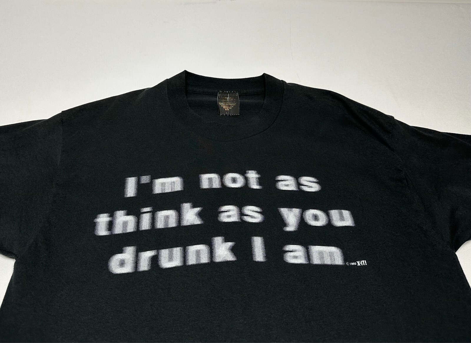 VTG 90's 1995 Blurred Drunk Funny Alcohol Bar Party T… - Gem