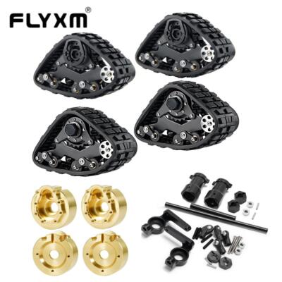 4PCS Snow Tracks Wheel for 1/10 RC Axial SCX10 TRX4 Offroad Crawler Car ...