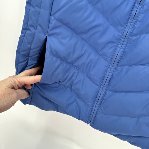 Talbots Puffer Jacket Womens Medium Blue Full Zip Down Filled Vest + Pockets | eBay