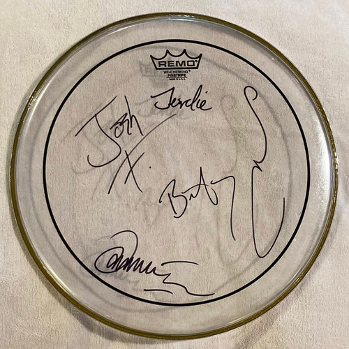 A PERFECT CIRCLE USED Autographed BAND Signed DRUMHEAD 14" MAYNARD ...