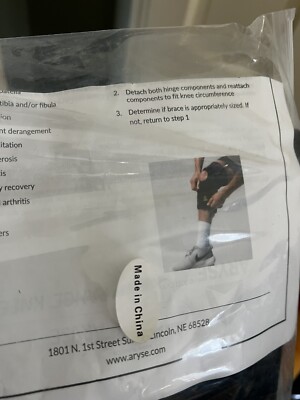 ARYSE Universal - Hinged Knee Brace (L1832-L1833) - Left or Right Knee ...