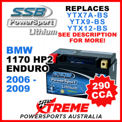 SSB 4-LFP14H-BS BMW 1170 HP2 Enduro 2006-2009 Lithium Battery LFP14H-BS ...