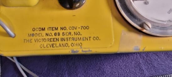 CDV-700 VICTOREEN GEIGER COUNTER RADIATION DETECTOR / CIVIL DEFENSE ...