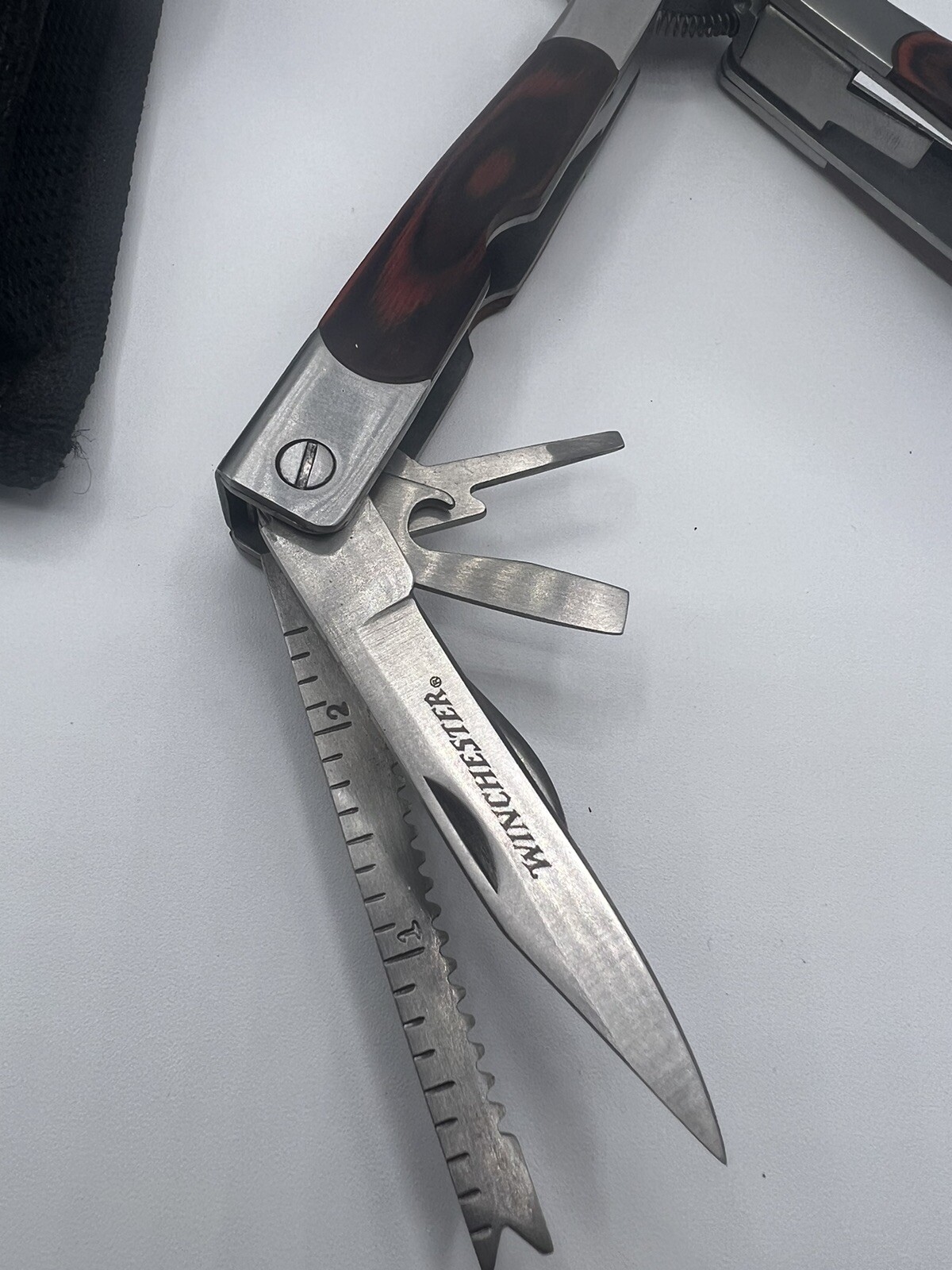 Winchester 2CR Big Wood Multi-Tool Wood Grain Grips & Nylon Sheath | eBay