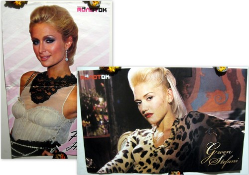 Paris Hilton / Gwen Stefani No Doubt two-sided magazine poster A3 16x11 ...