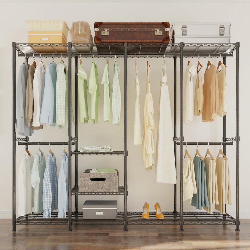 Large Clothes Rack for Hanging Clothes Heavy Duty Clothing Garment Rack ...