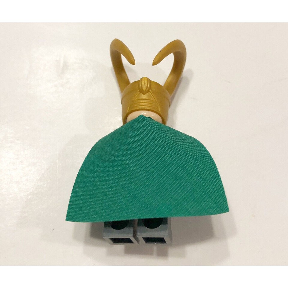 LEGO Avengers Loki Minifigure 6867 6868 6869 Gold Helmet Green Cape ...