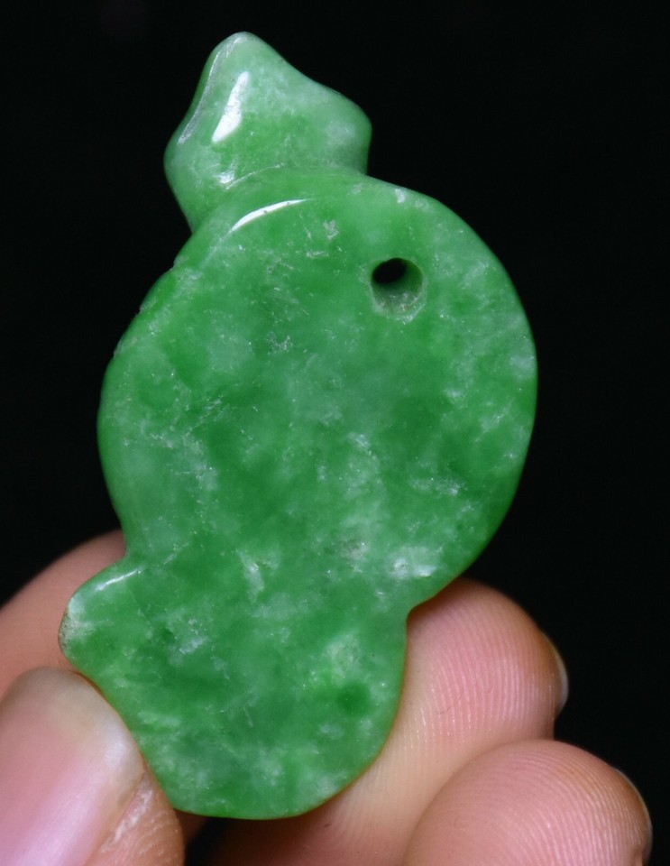 4CM Old China Green Jade Fengshui Snake Beast Amulet Pendant | eBay