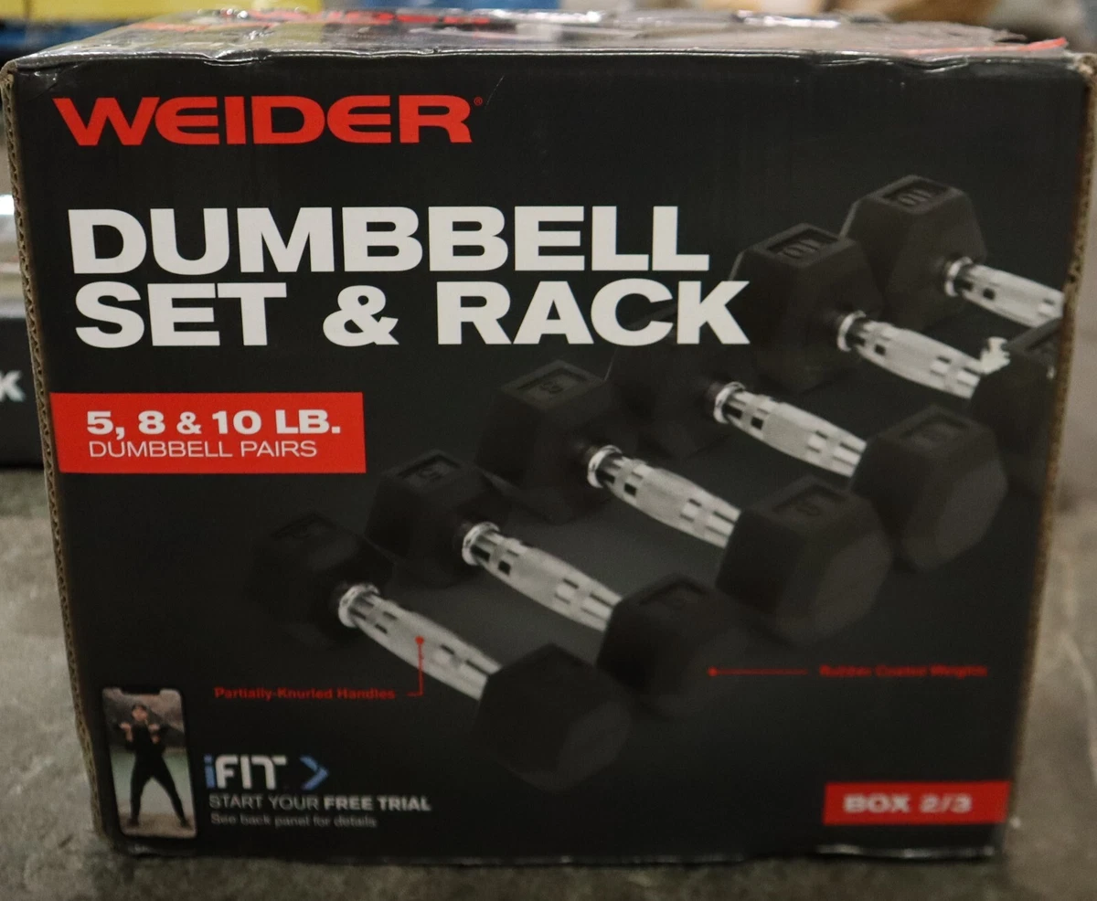 Weider 100 Dumbbell Set With 2-Tier Storage Rack Sam's Club