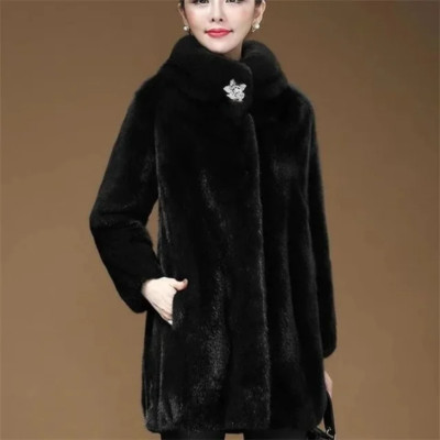 Solid Color Whole Mink Mink Fur Coat 2021 Winter New Women Imitation ...