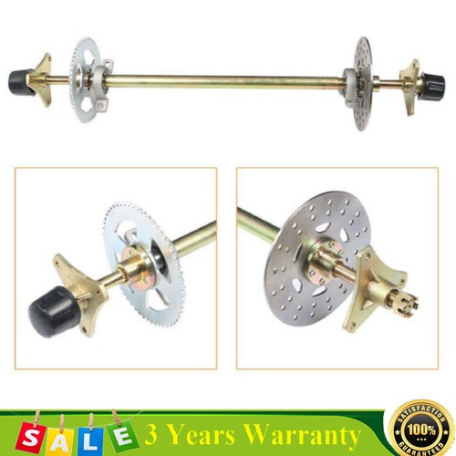 29" Go Kart Rear Live Axle Kit, Sprocket & Hub, Brake Assembly | eBay