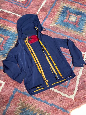 Marc Jacob’s navy blue Rain Coat size medium w removable hood | eBay