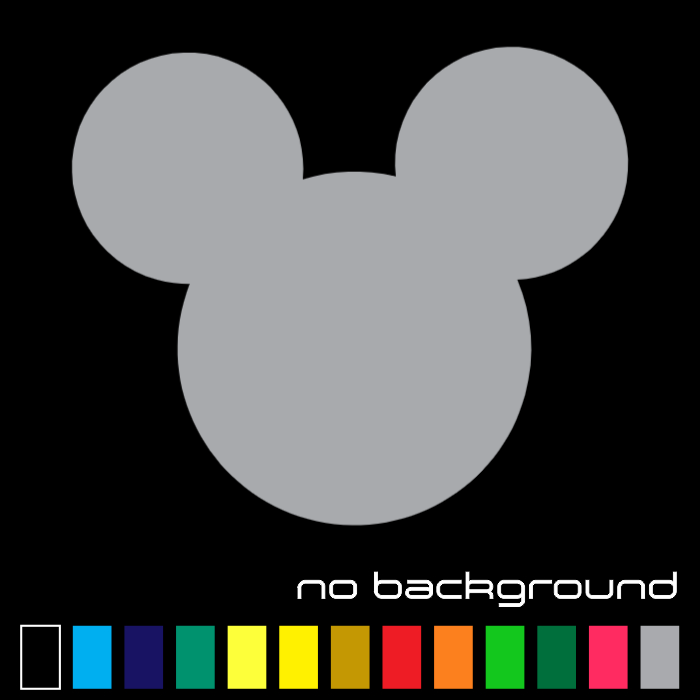 Mickey Mouse Disney Die-cut Vinyl Decal Sticker Logo Ears Shape | eBay