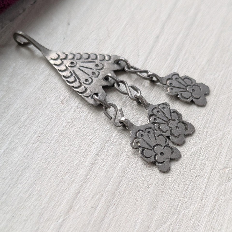 Vintage Tribal Afghan Hazara Pendant Incised Pattern (19867) | eBay