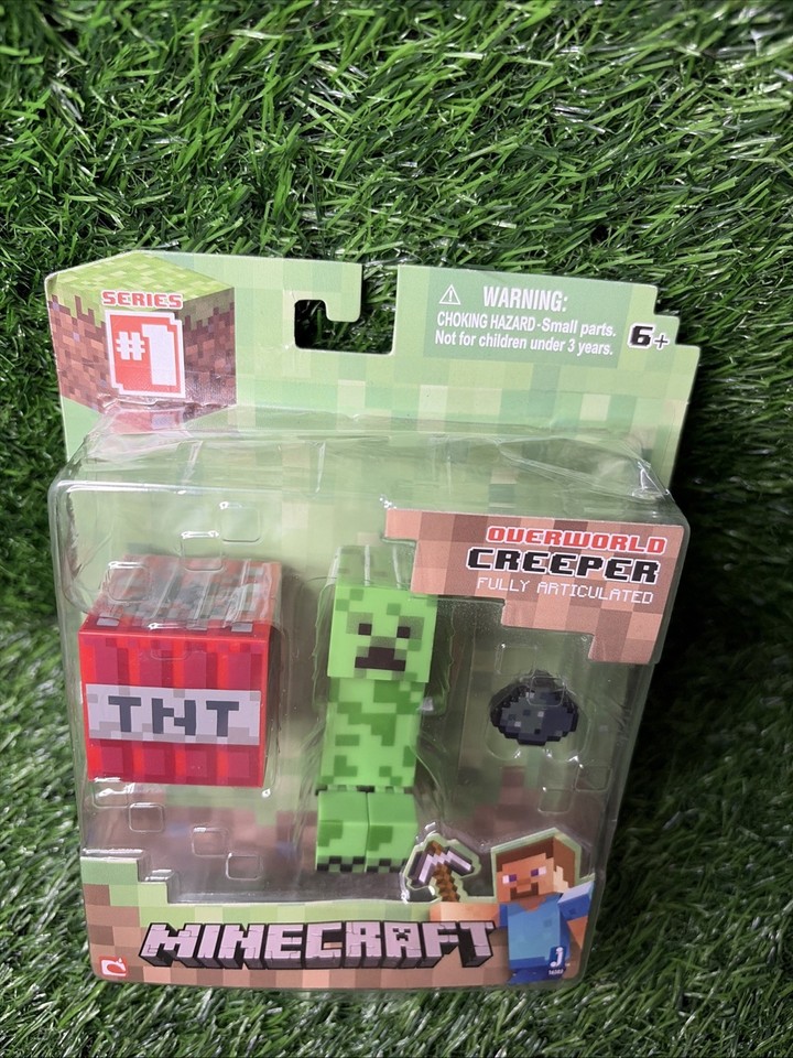 Minecraft Overworld CREEPER TNT 2013 Series #1 Fully Articulated MOJANG ...