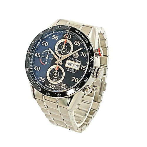 TAG Heuer CV2A10.BA0796 Carrera Chronograph Automatic Navy Dial ...