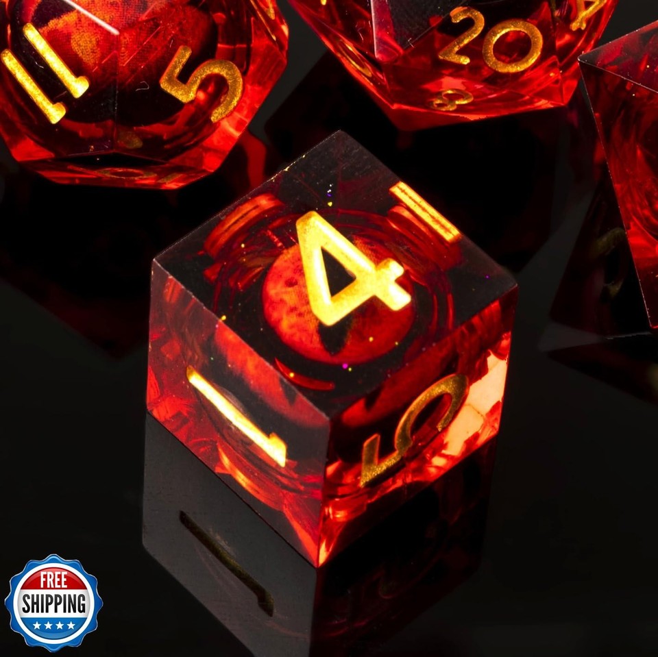 YEMEKO Beholder'S Eye DND Dice- Dragon Eye Liquid Core Sharp Edge | eBay