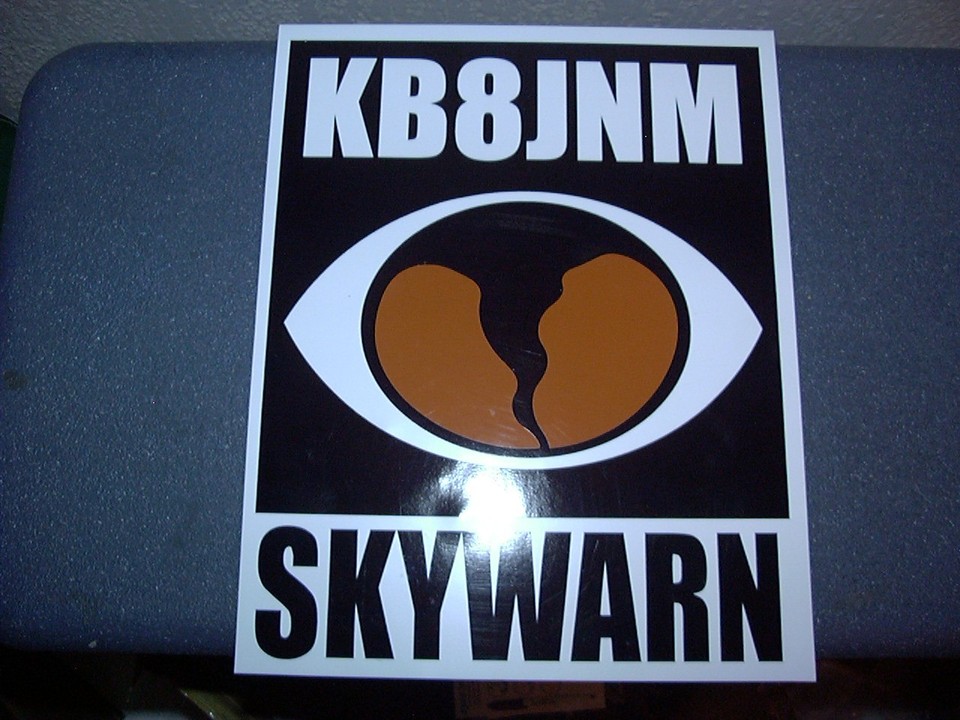 Large SKYWARN Magnetic Custom Callsign NWS Storm Spotter Sign ARES ...