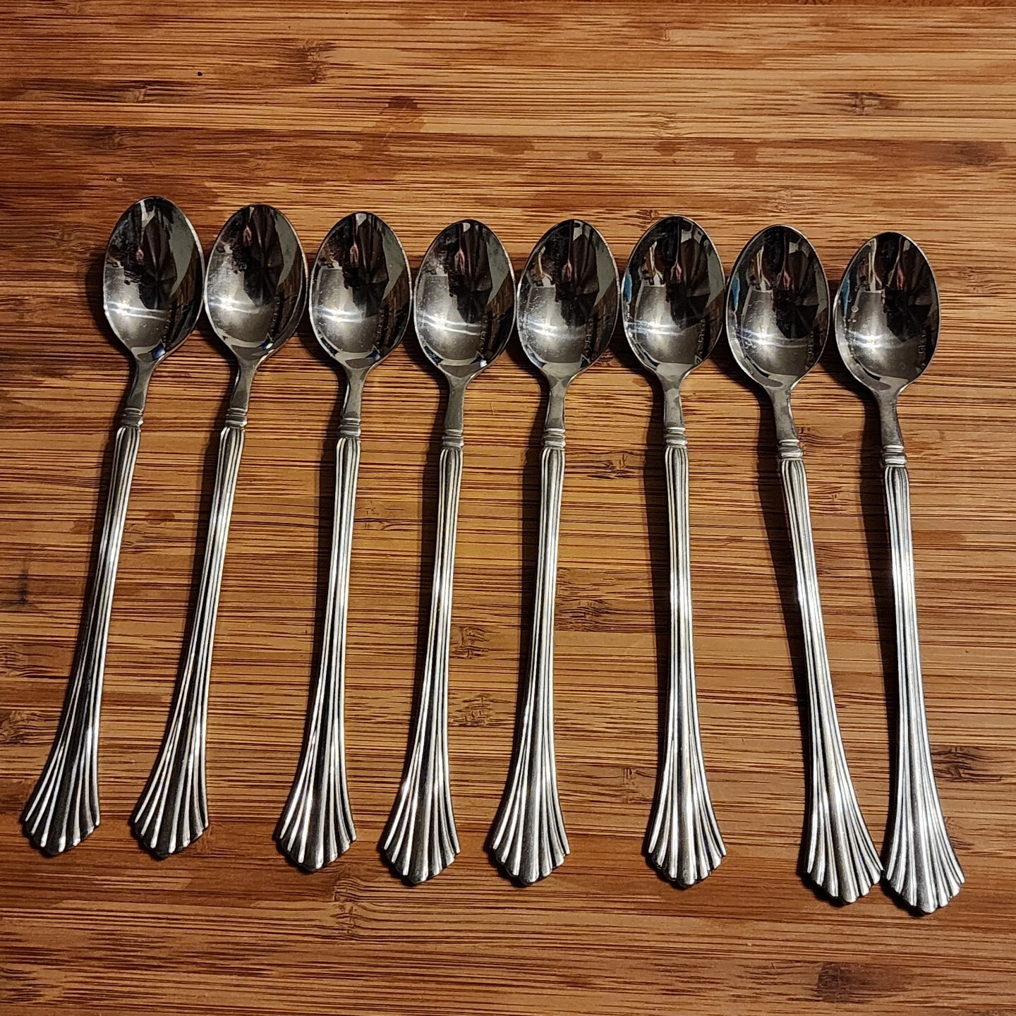 Cambridge TRACY Stainless Ribbed Glossy Silverware Flatware Cocktail ...