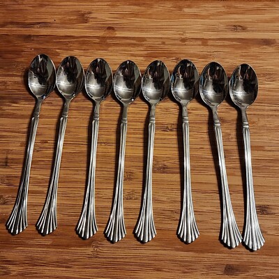 Cambridge TRACY Stainless Ribbed Glossy Silverware Flatware Cocktail ...
