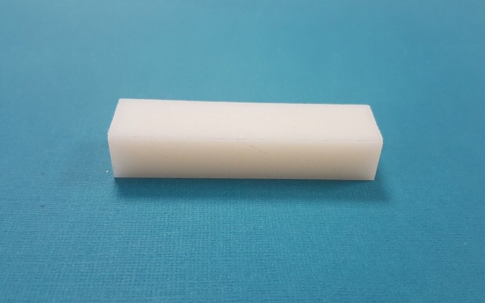 60 x 15 x 10mm Nylon Plastic Plate, Sheet Cutting, Engineering ...