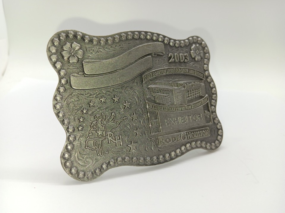 2003 Houston Livestock Show and Rodeo Exhibitor Belt Buckle JCC | eBay