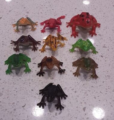 Mixed Lot 10 Frog Action Figures Figurines Wildlife Animal Toys ...