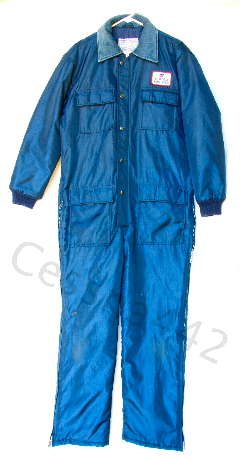 UNITED Airlines - Aviation Insulated Mechanic OVERALLS Suit - Zip Patch ...