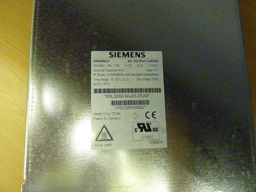 Siemens Sinamics 6SL3202-0AJ23-2CA0 AC Output Choke 380-480V 32A (13173 ...