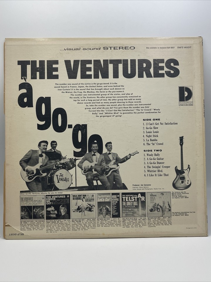 LP- THE VENTURES- "THE VENTURES A GO-GO"- DOLTON BLP-8037- MONO EX | eBay