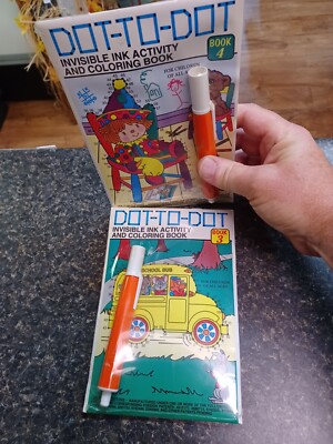 New Dot to Dot Invisible Ink Activity Books 3 & 4 | eBay