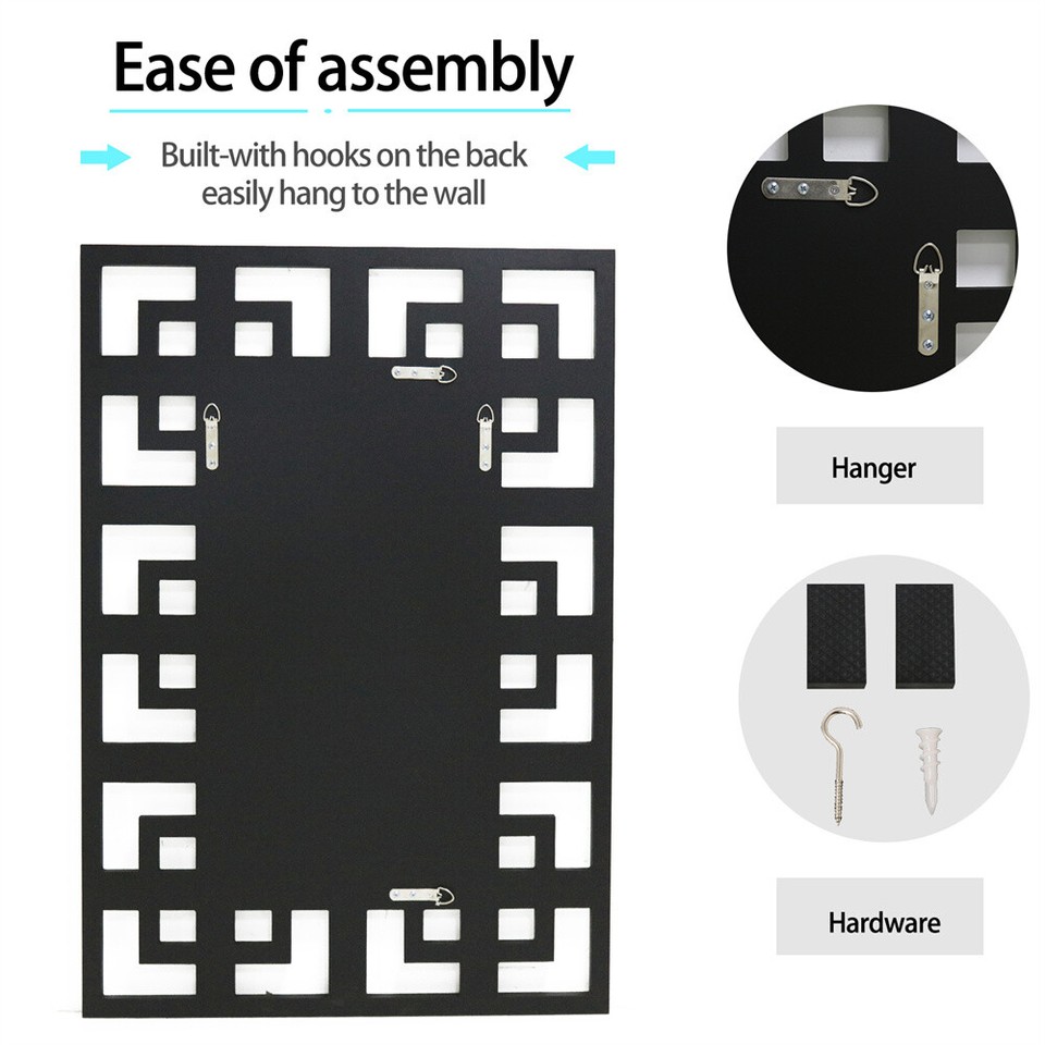 Elegant Wall Mirror with Beveled Geometric Mirror HD Horizontal ...