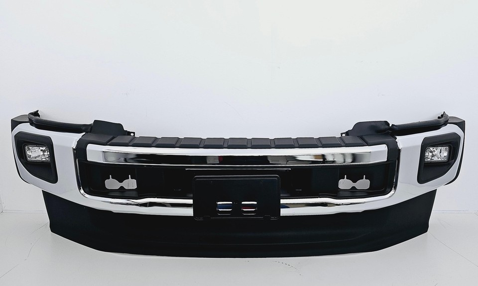 2022 Ford F600 OEM Front Chrome Bumper Assembly with Fog lights OEM ...
