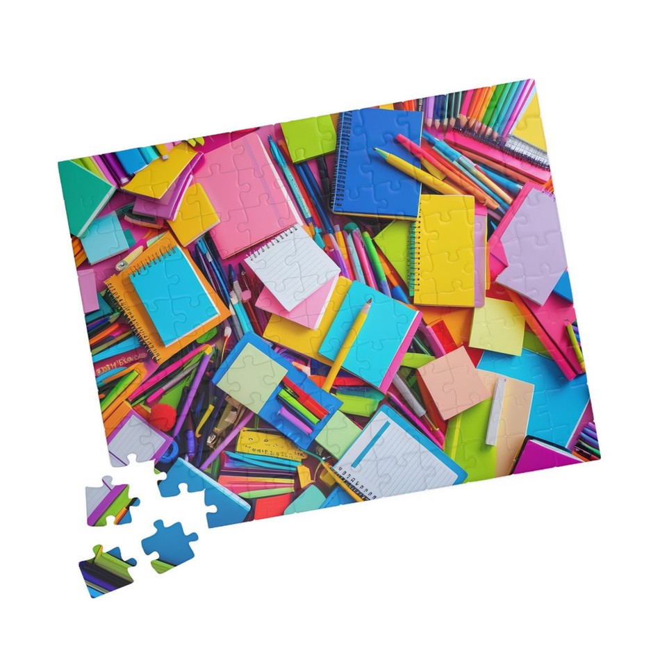 Office Stationery Jigsaw Puzzle 110pcs, Fun Family Activities, Unique ...