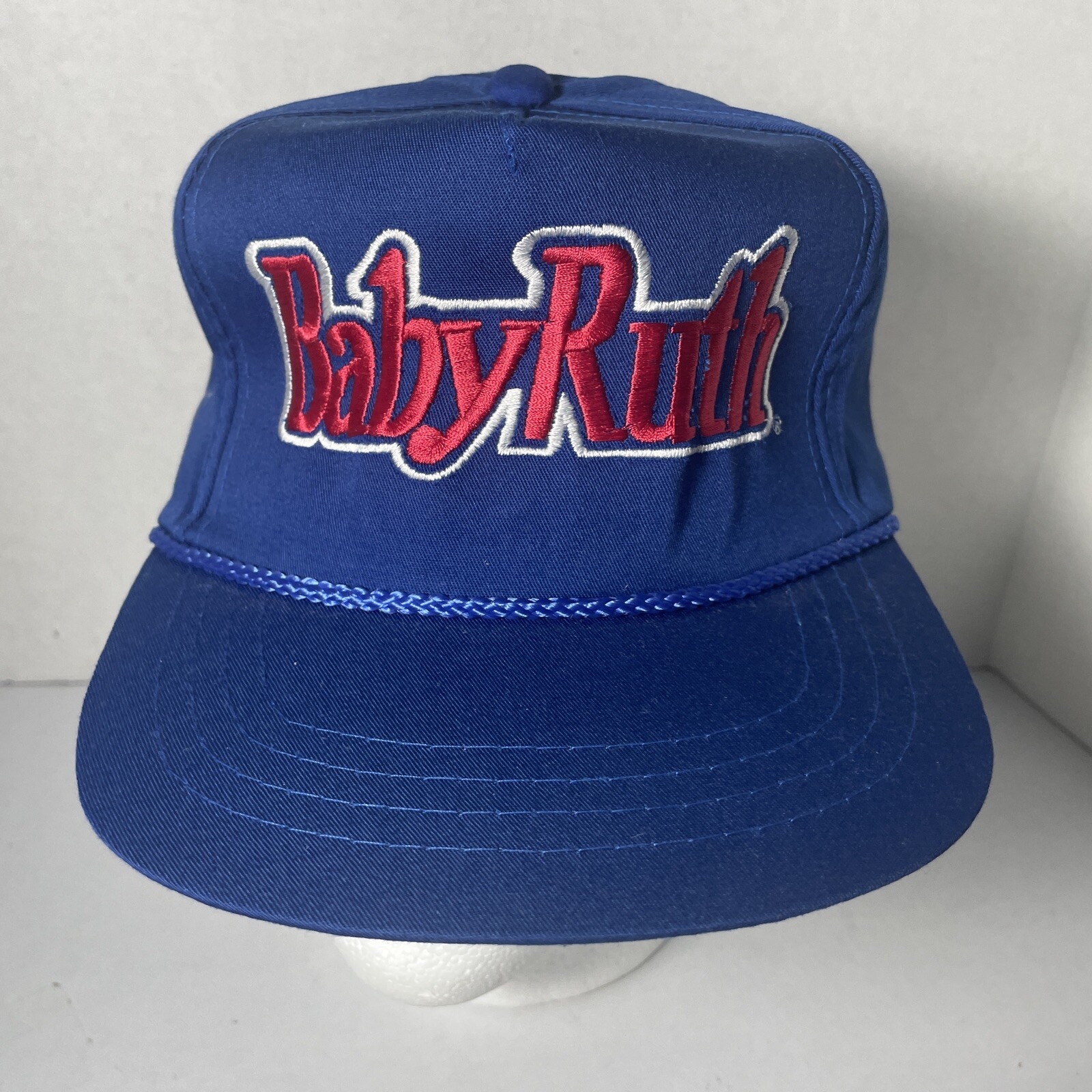 Baby Ruth Logo Trucker Hat Vintage Rope Snapback Nascar Race Team Navy ...