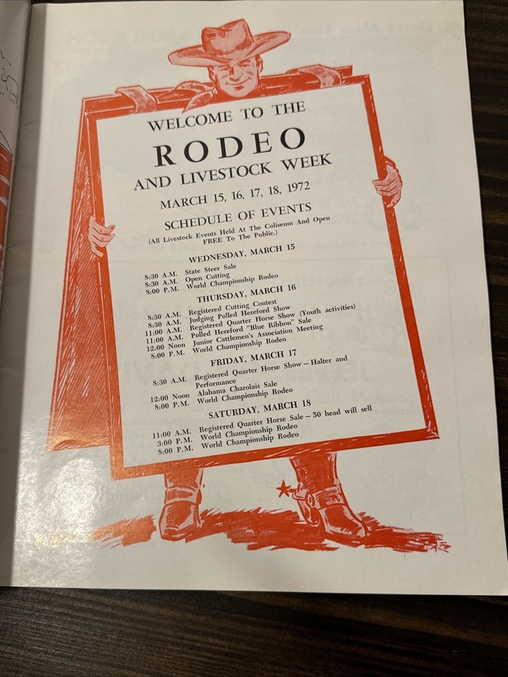 1972 SLE Rodeo Roy Rogers Dale Evans Souvenir Program Montgomery ...